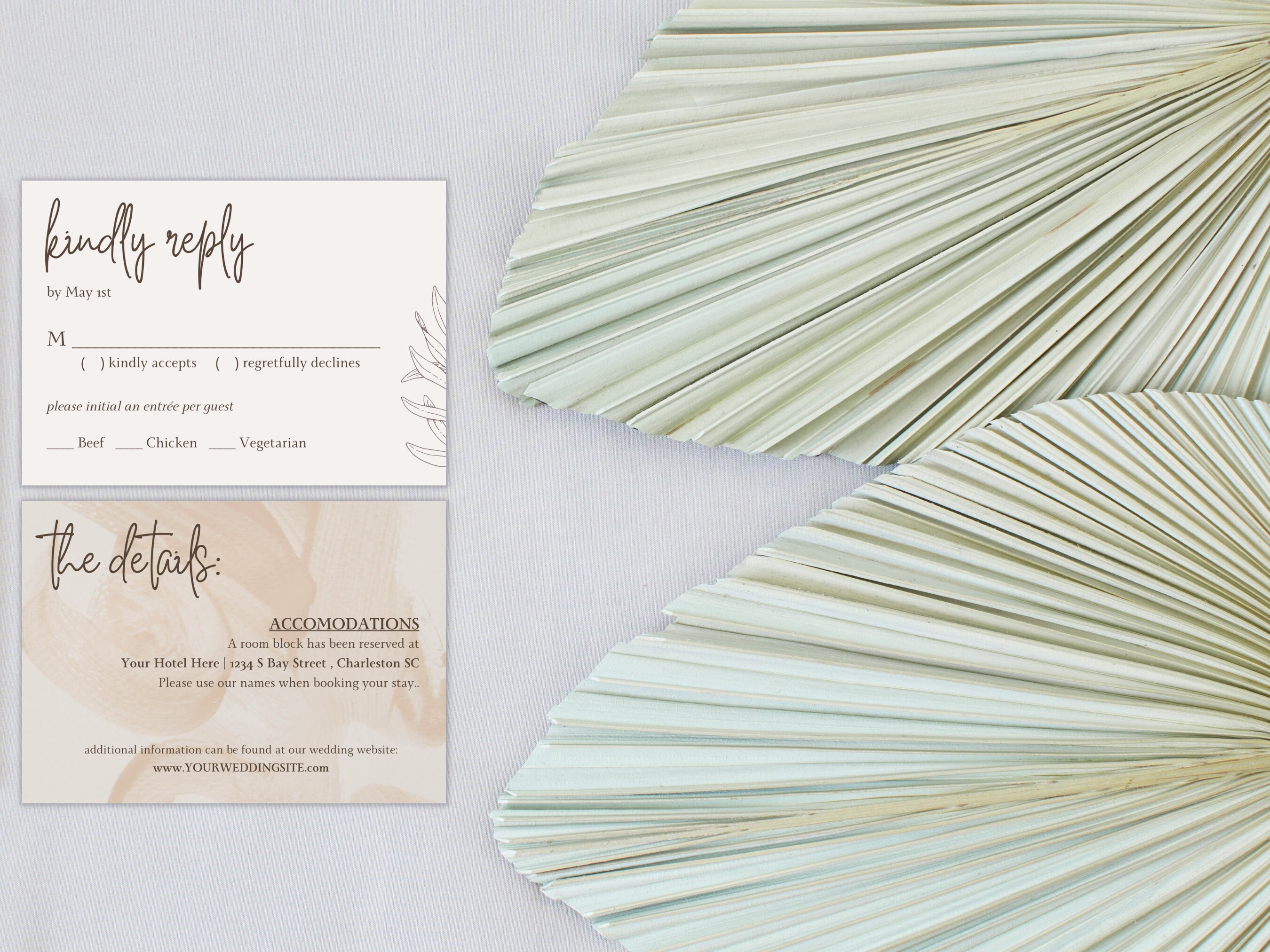 Neutral Boho Wedding Invitations, Beige Wedding Invitations, Instant ...