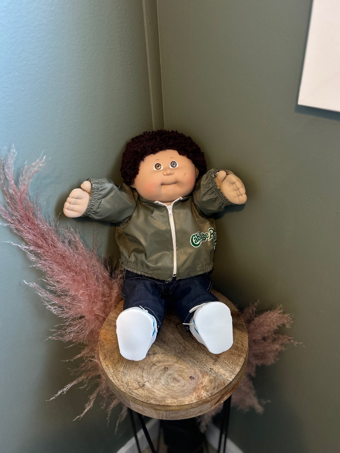 Vintage Cabbage Patch Kid Boy Pink Striped Shirt With Jacket Short ...