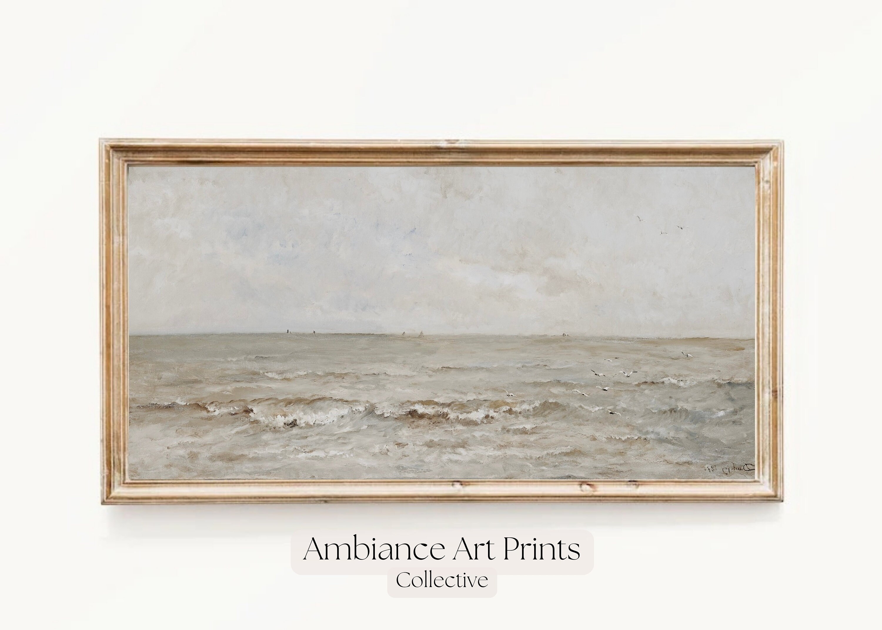 Long Landscape Painting Wall Art Panoramic Seascape Oil - Etsy
