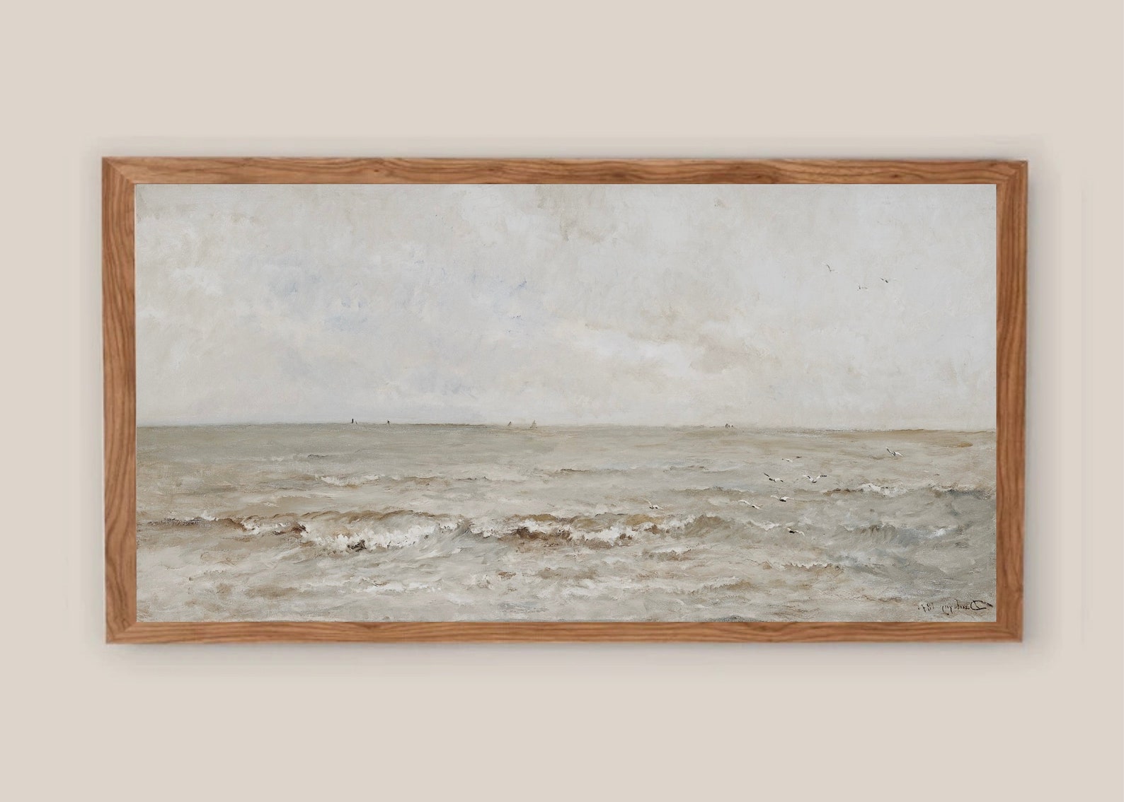 Long Landscape Painting Wall Art Panoramic Seascape Oil - Etsy