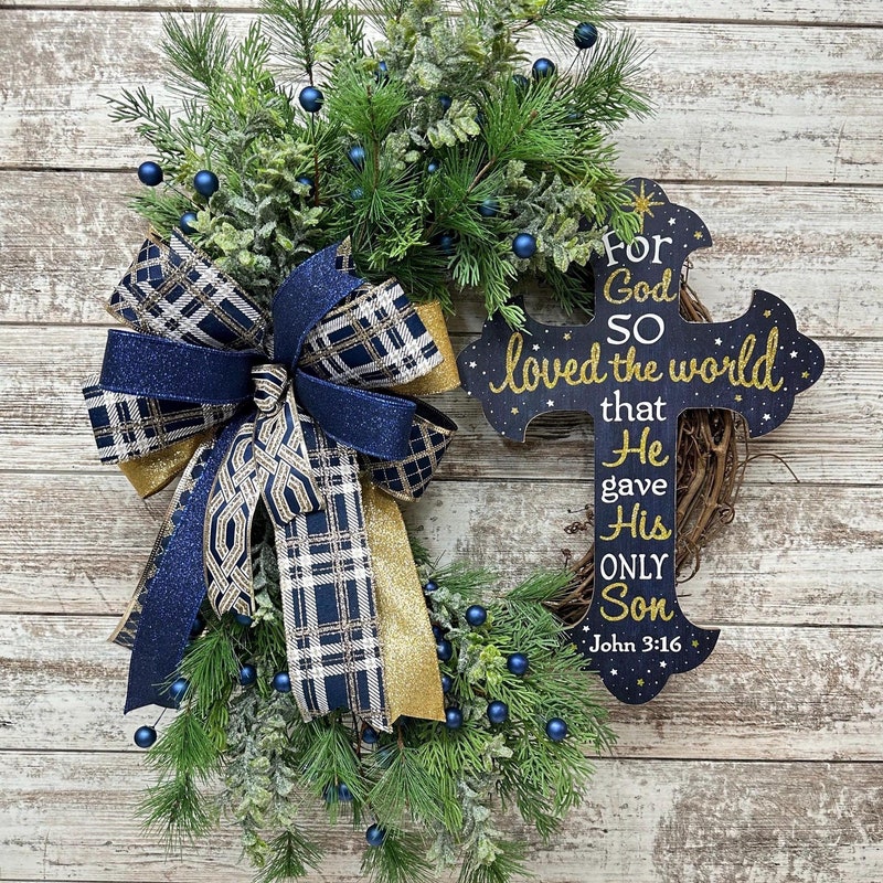 Christian Wreath - Etsy