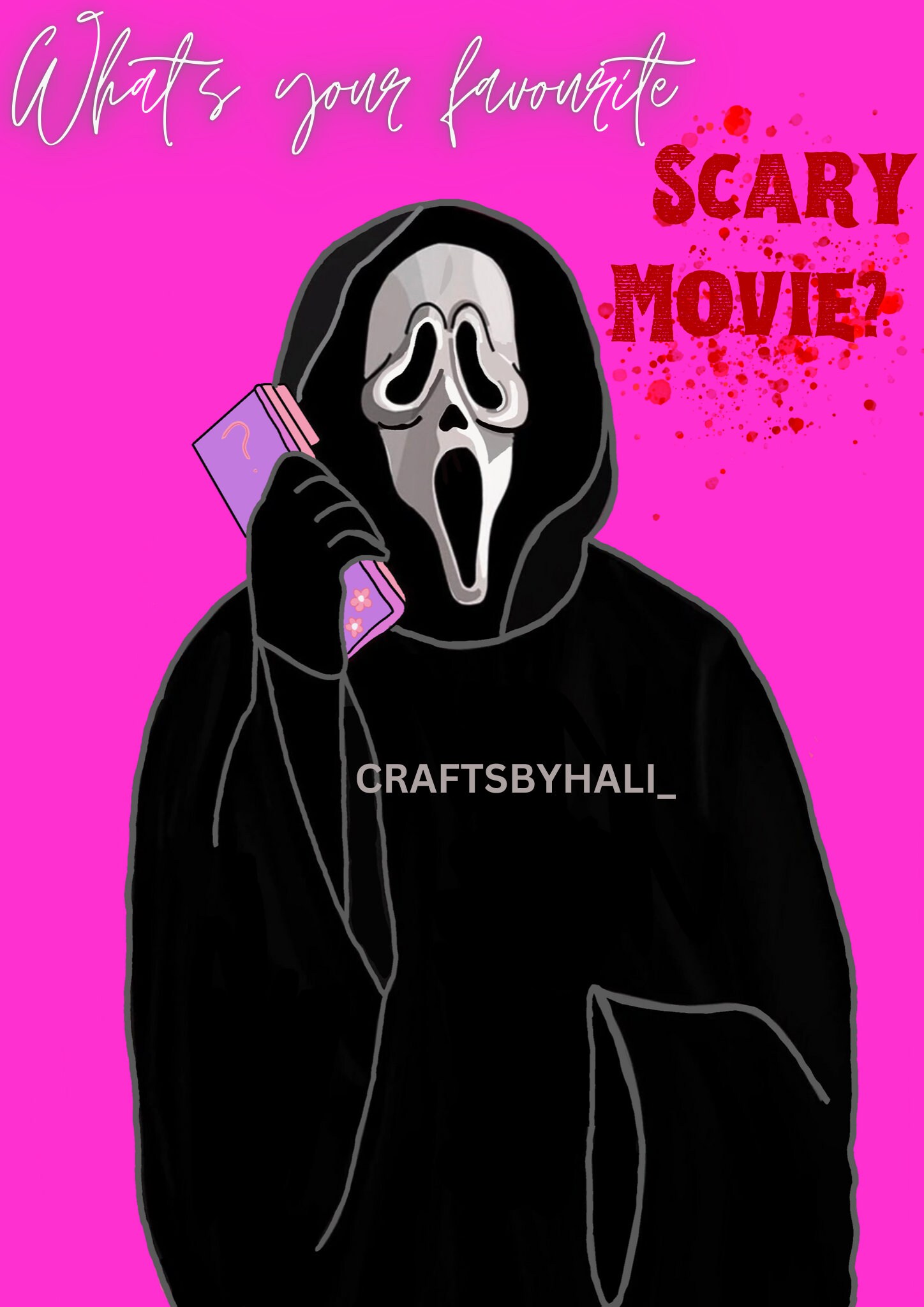 Ghostface scream Wall Print - Etsy