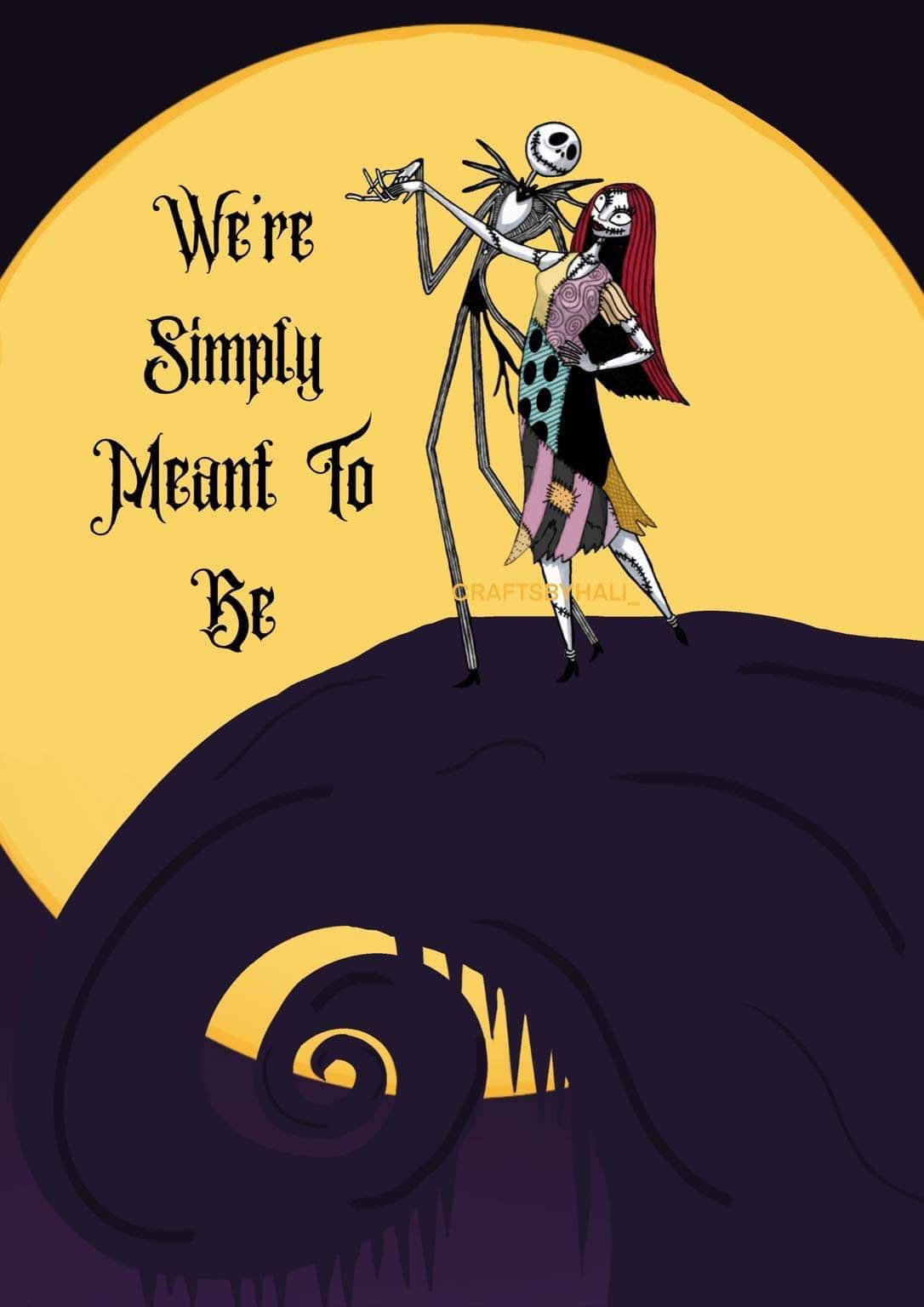 Jack and Sally Wall Print - Etsy
