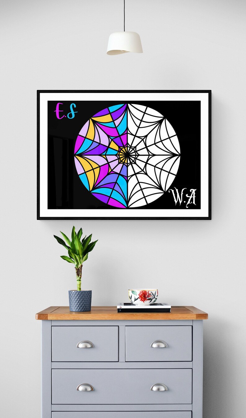 Wednesday and Enid Window Print - Etsy