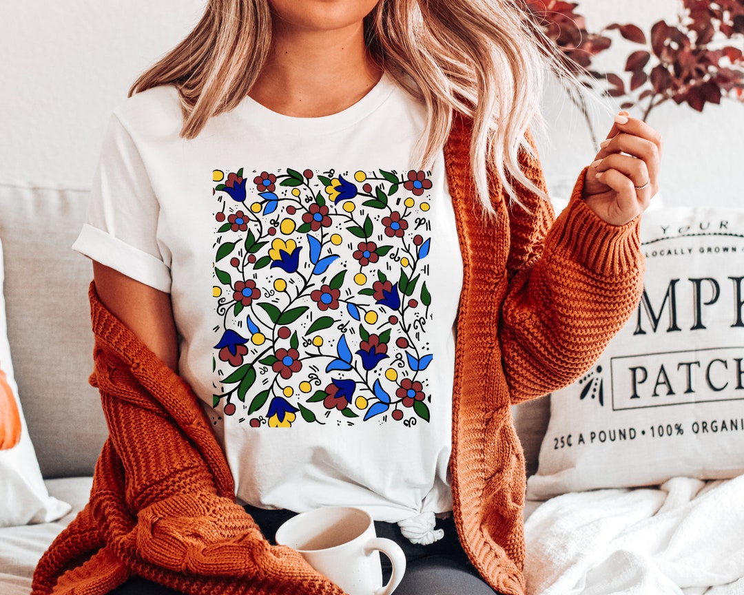 Floral Ceramics Pattern T-shirt: Palestinian Armenian Design - Etsy
