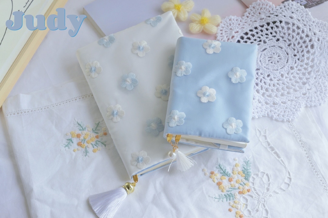Fabric Book Cover - Embroidered Silk A5 A6 Cloth Book Cover, Notebook ...