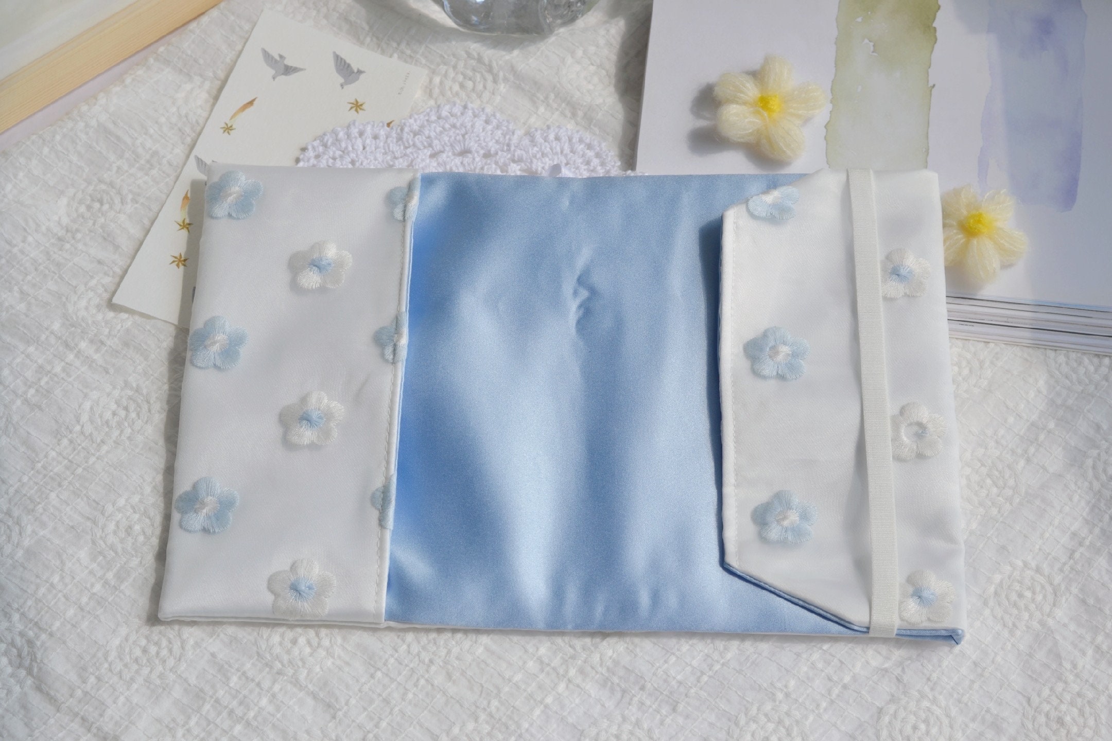 Fabric Book Cover - Embroidered Silk A5 A6 Cloth Book Cover, Notebook ...