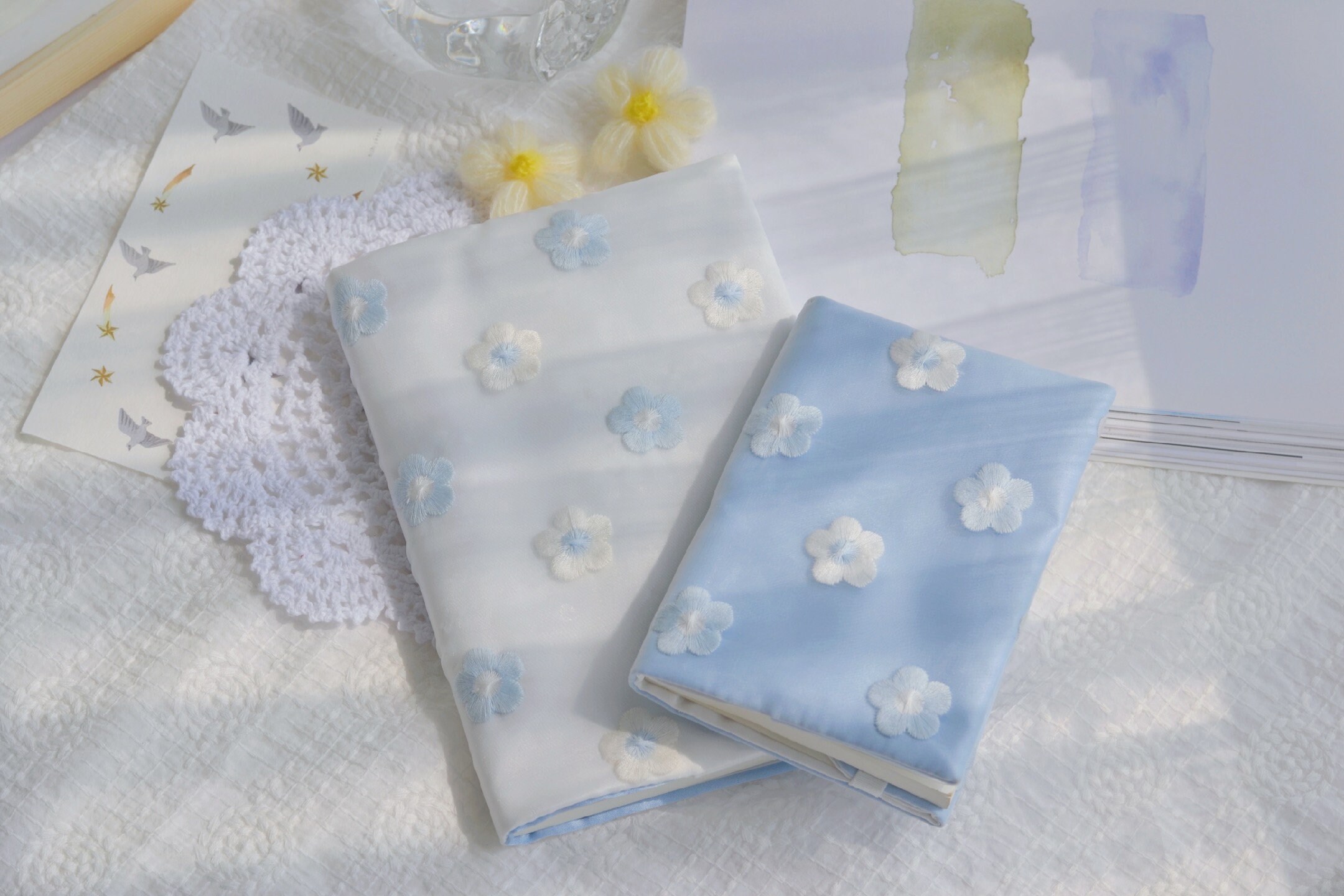 Fabric Book Cover - Embroidered Silk A5 A6 Cloth Book Cover, Notebook ...