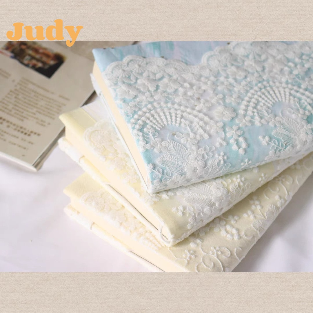 Lace Patchwork Fabric Book Cover, A5 A6 Cloth Book Cover, Notebook ...