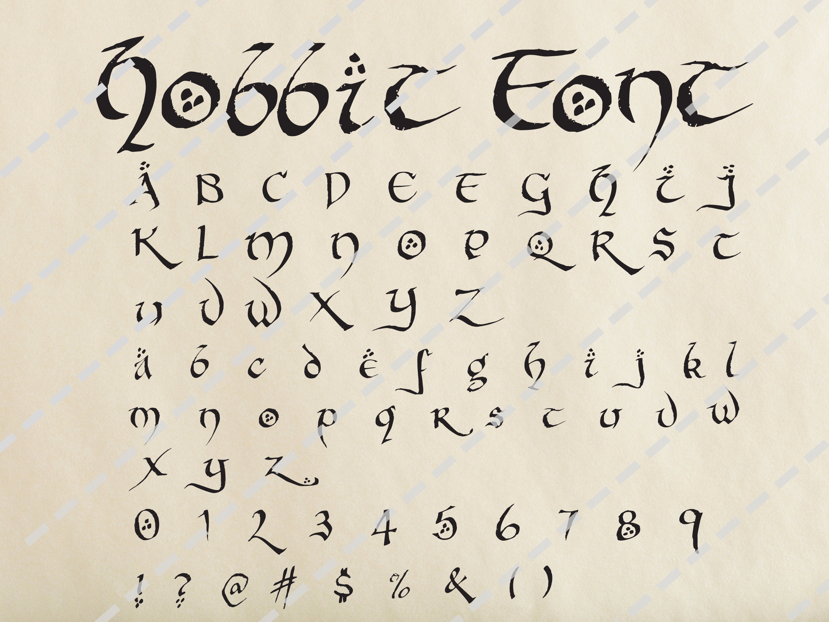 The Hobbit Font TTF SVG PNG Instant Download - Etsy