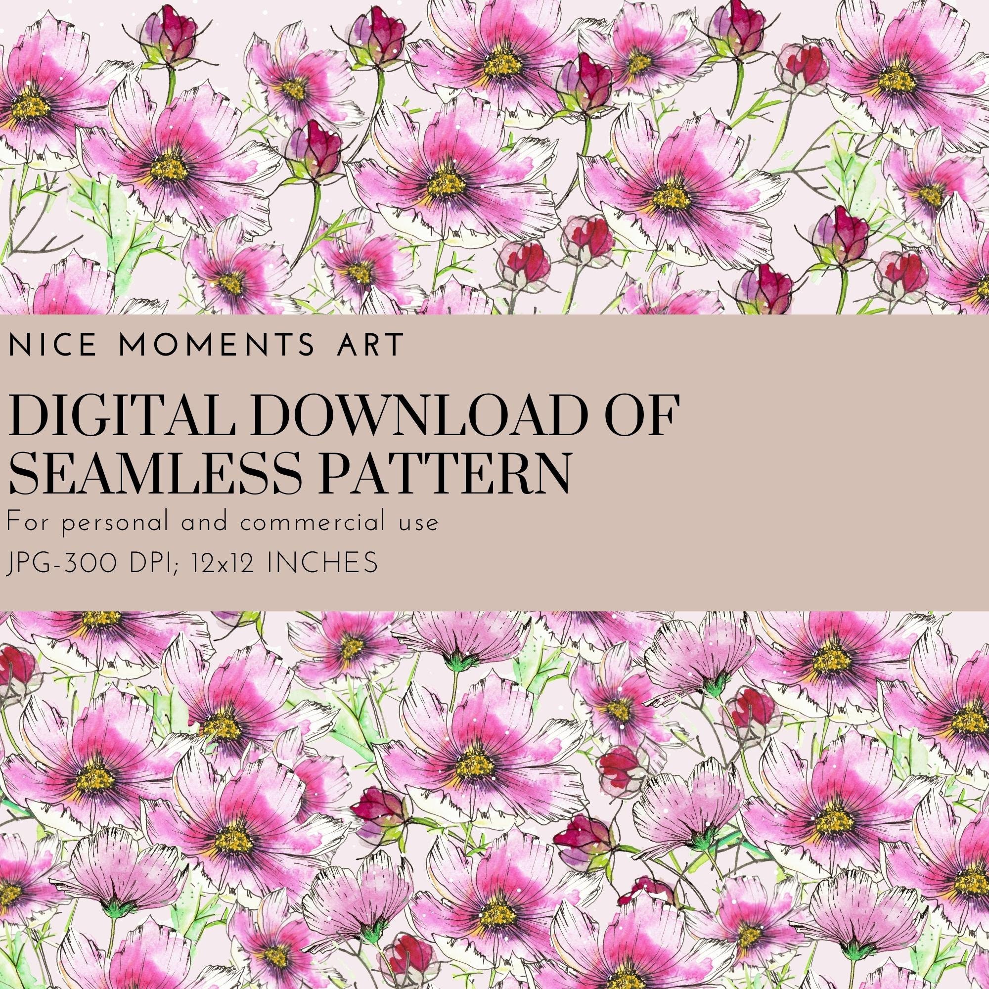 Floral Patterns Digital Paper - SEAMLESS - Watercolor Flower Patterns ...
