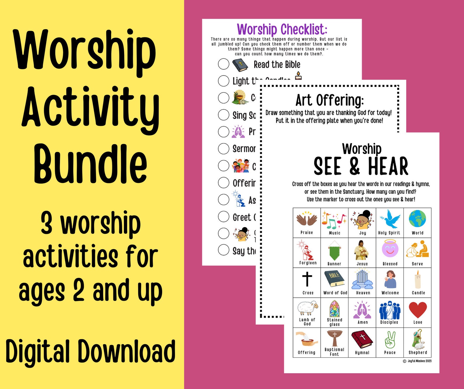 Worship Activity Bundle for Kids - Etsy