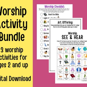 Worship Activity Bundle for Kids - Etsy