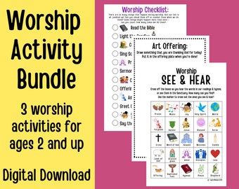 Worship Checklist for Kids, Bible Activities for Kids, Kid's Bible ...
