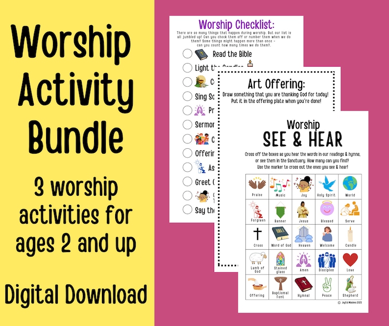 Worship Activity Bundle for Kids - Etsy
