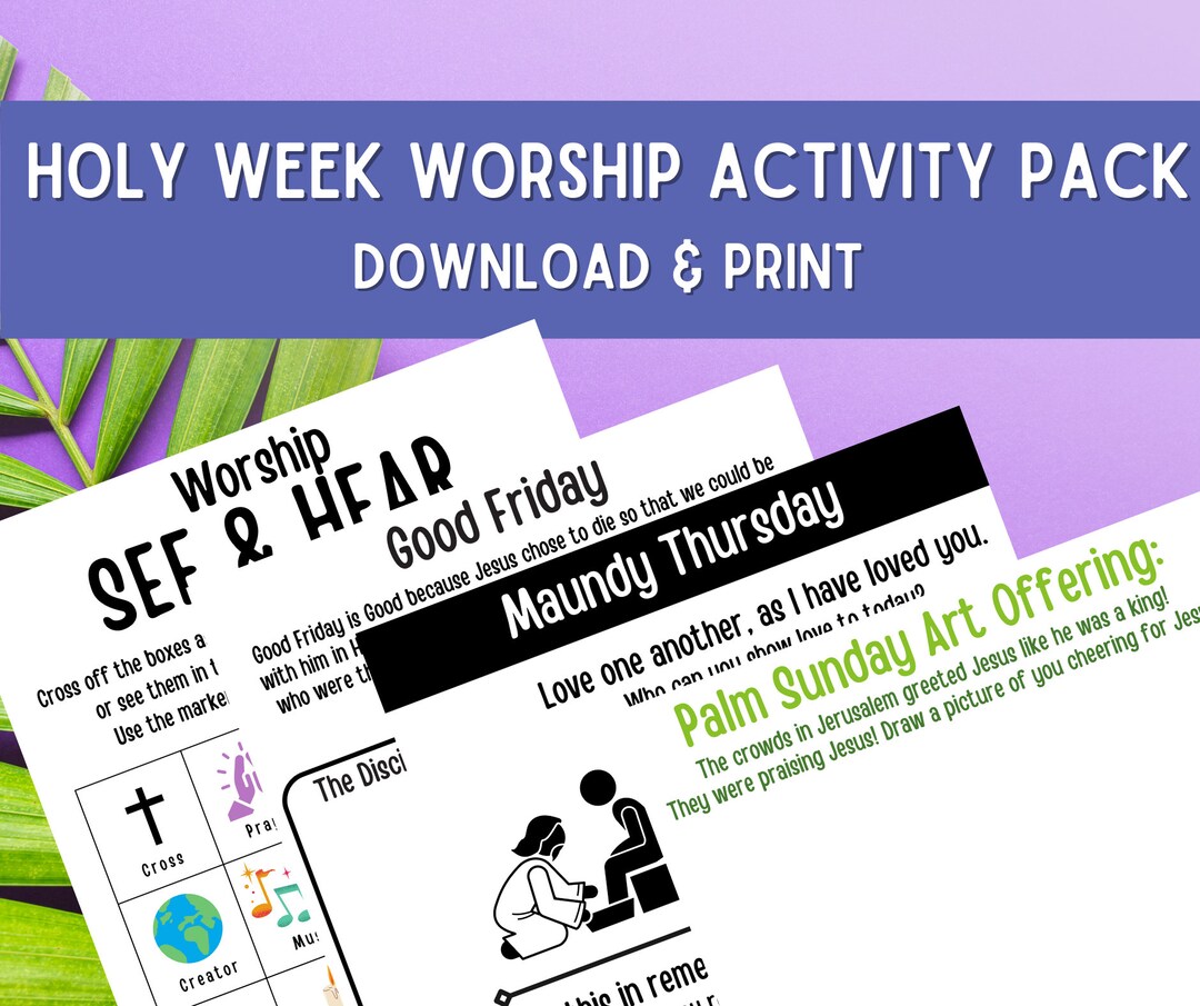 Holy Week Worship Activities for Kids - Etsy Denmark
