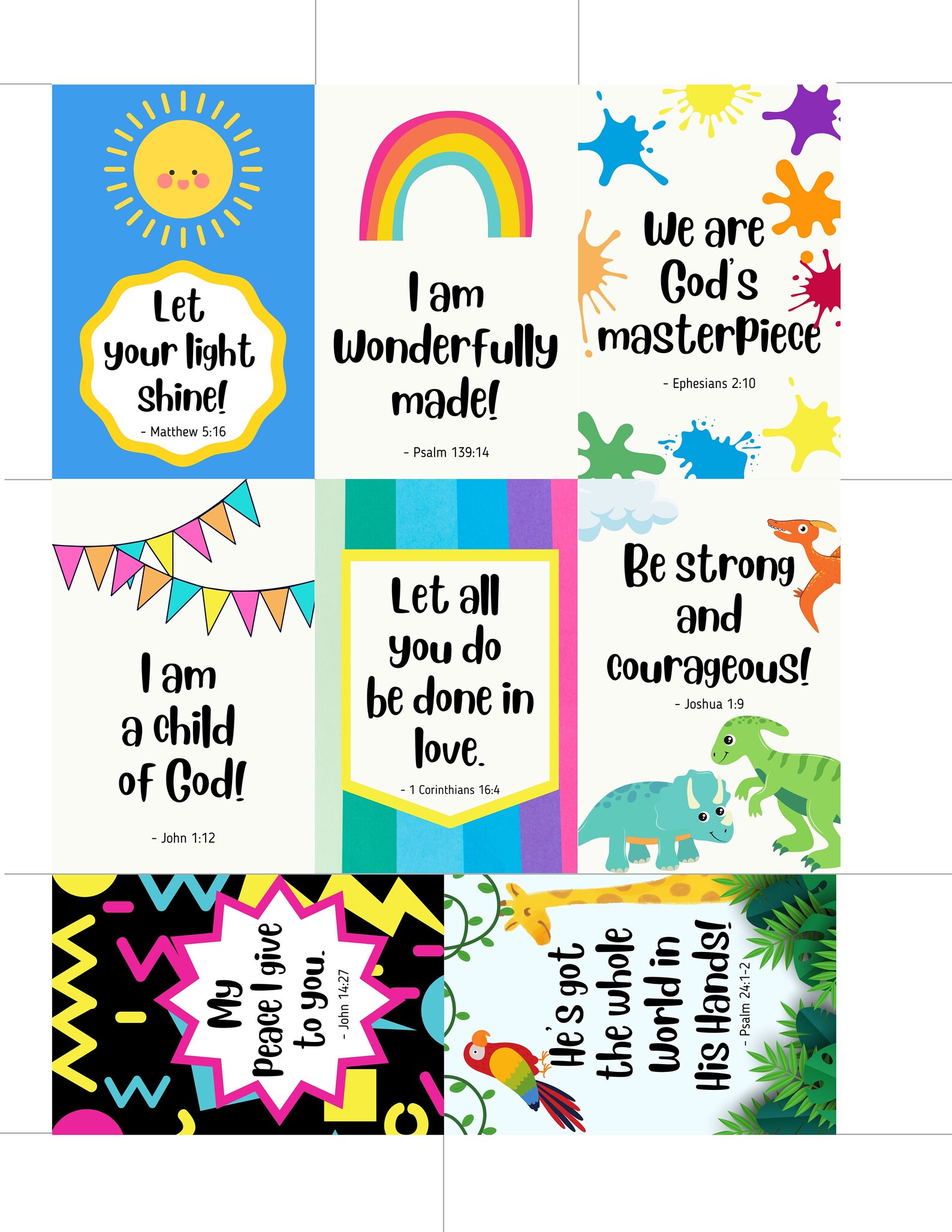 Scripture Based Backpack Tags Digital Download - Etsy