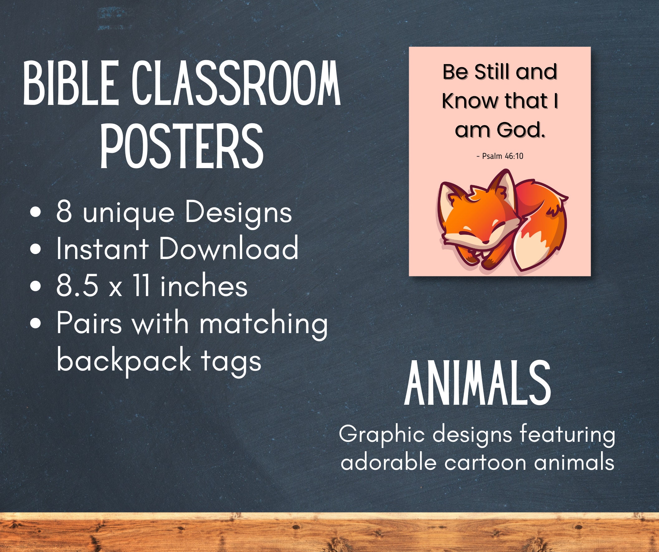 Classroom Posters - Bible Verses / Animals Design - Etsy