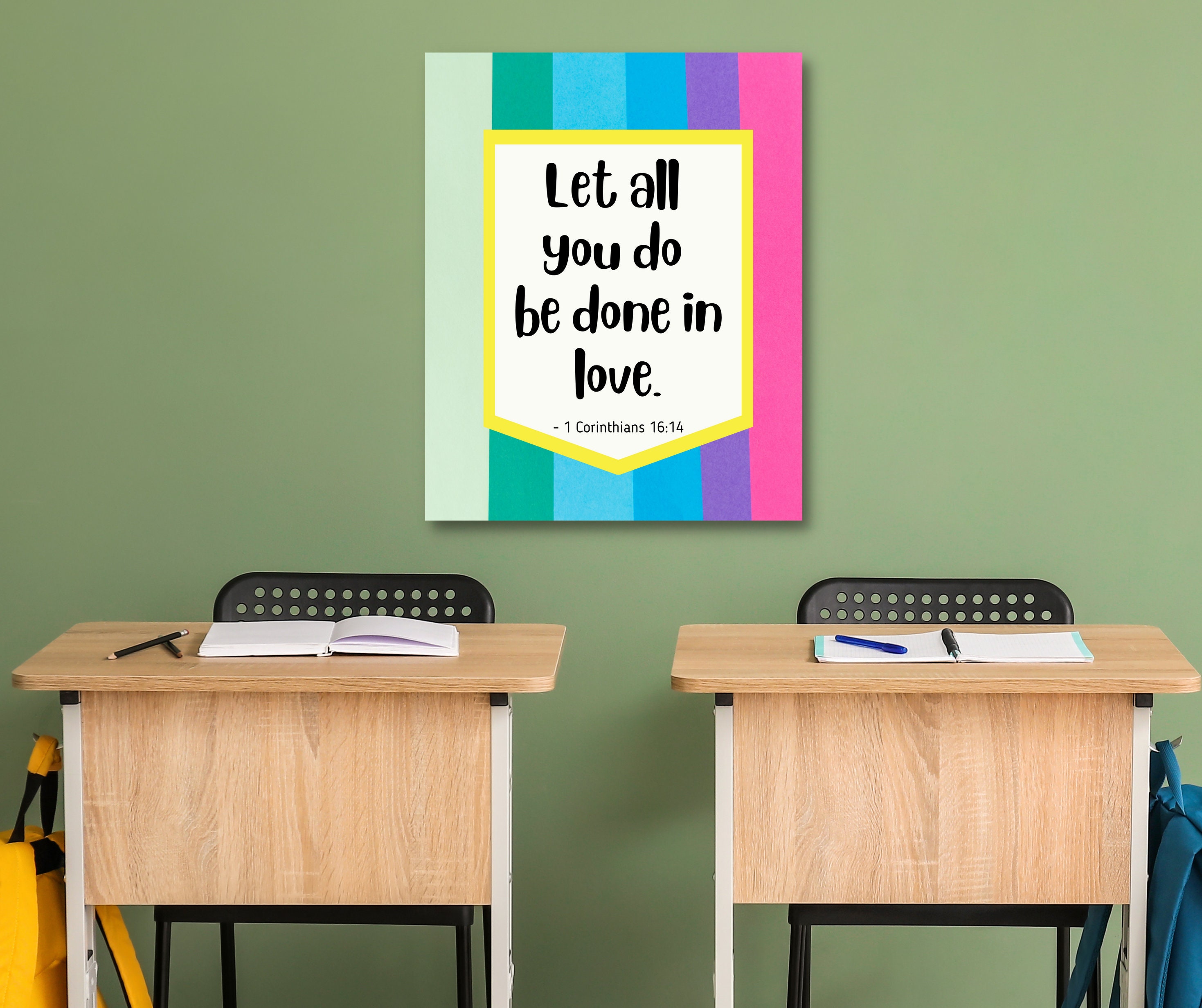Classroom Posters - Bible Verses / Bright Design - Etsy