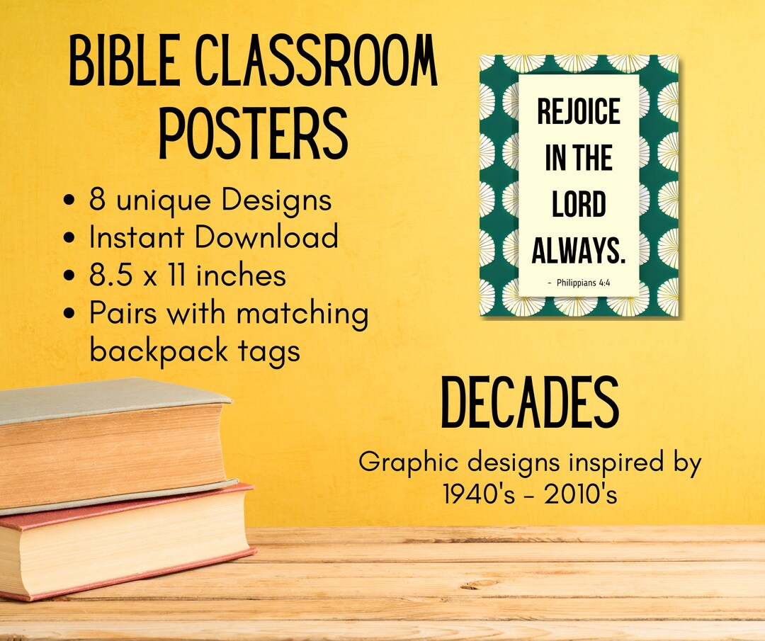 Classroom Posters - Bible Verses / Decades Design - Etsy