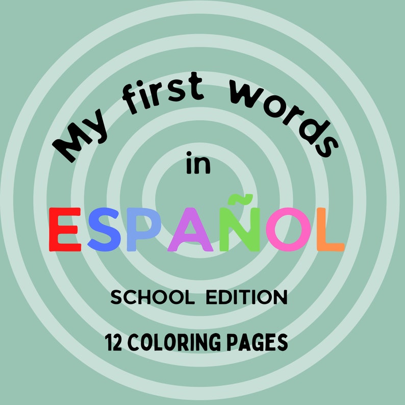Coloring Pages in Spanish: School / Digital File. Printable. / 12 Pages ...