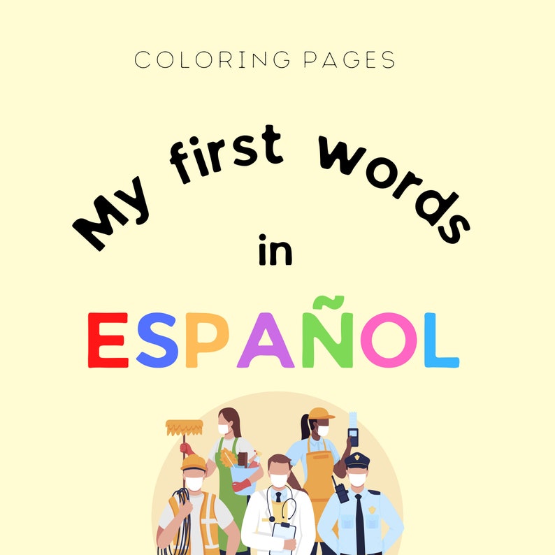 Kids Coloring Pages / Learn Spanish / Printable, Digital File - Etsy