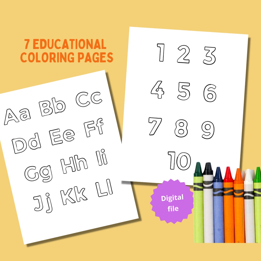 Summer Activities / Coloring Pages / Numbers, Letters and Days ...