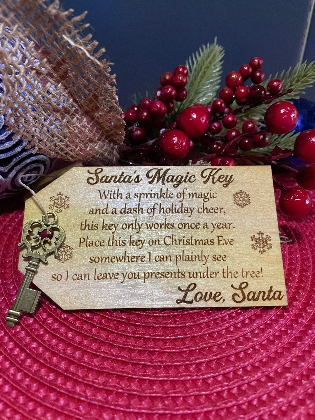 Large Santas Magic Key Christmas Ornament - Etsy