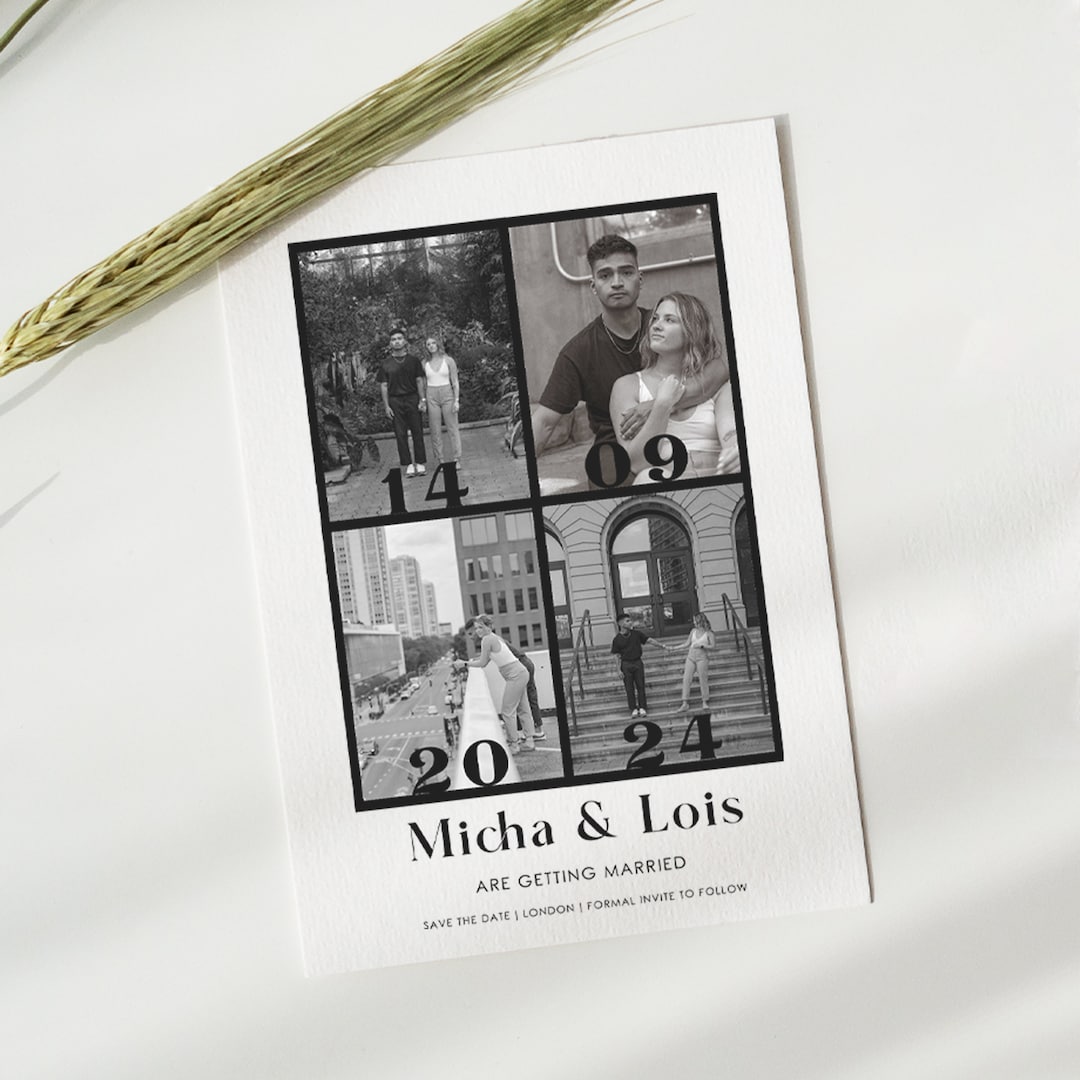 Customisable Save the Date Printable Postcard Digital Download Photo ...