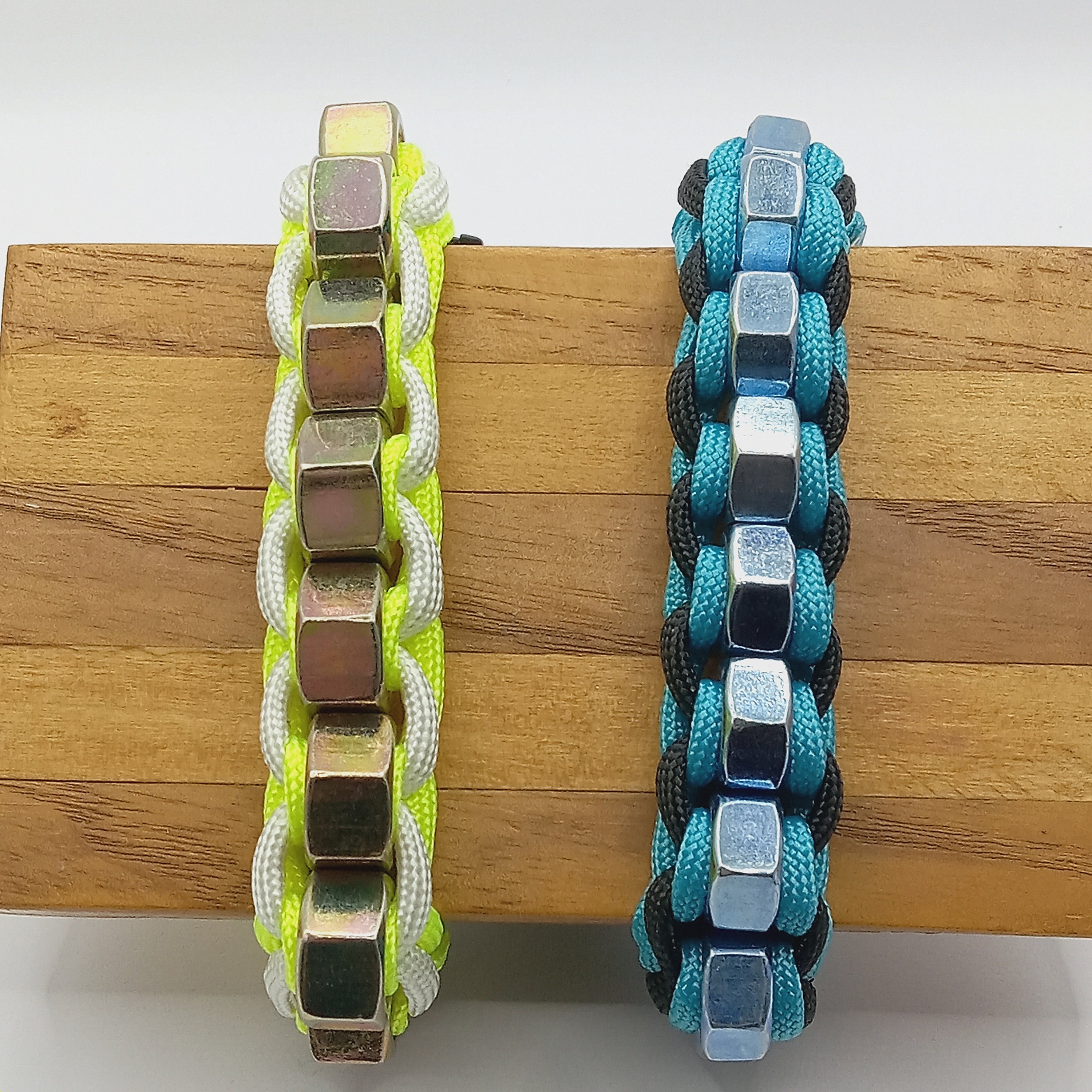 Customizable Vertical Hex Nut Paracord Bracelet Handmade - Etsy