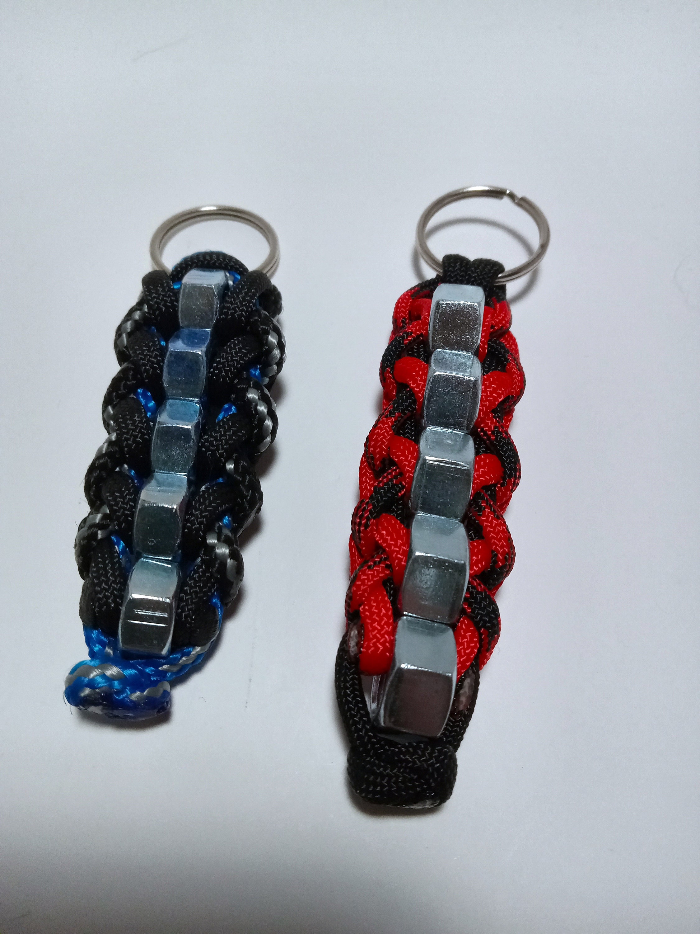 Customizable Keychain Hex Nut Paracord Keychain Paracord Keyring - Etsy