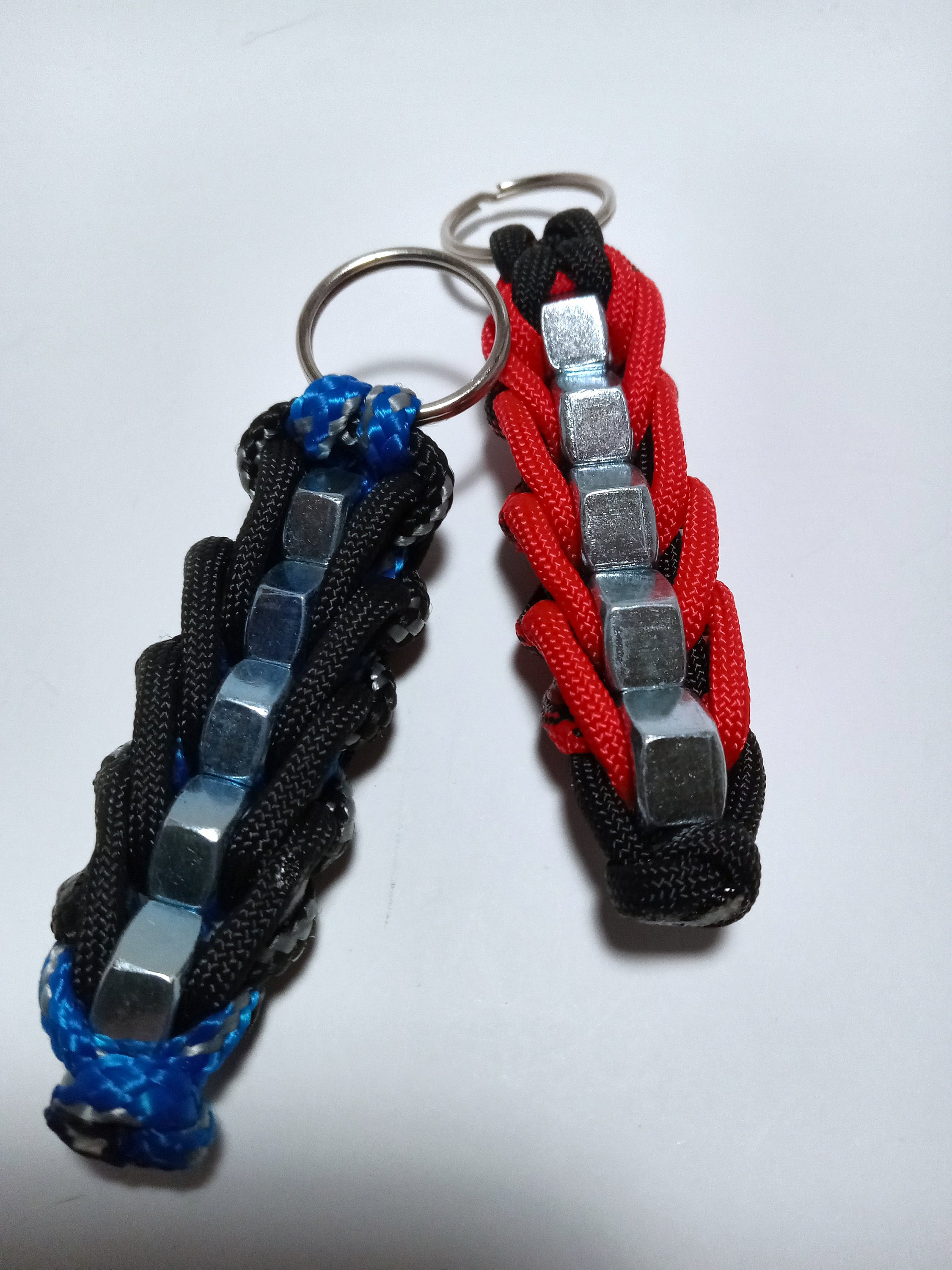 Customizable Keychain Hex Nut Paracord Keychain Paracord Keyring - Etsy