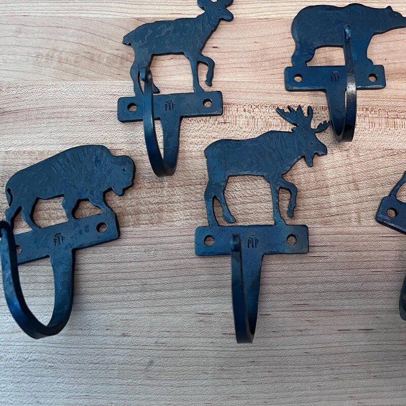 Black Deer Head Hook - Etsy