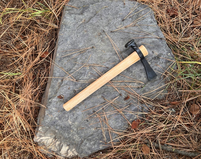 Hand Forged Railroad Spike Tomahawk With Twisted Head, Blacksmith Made ...