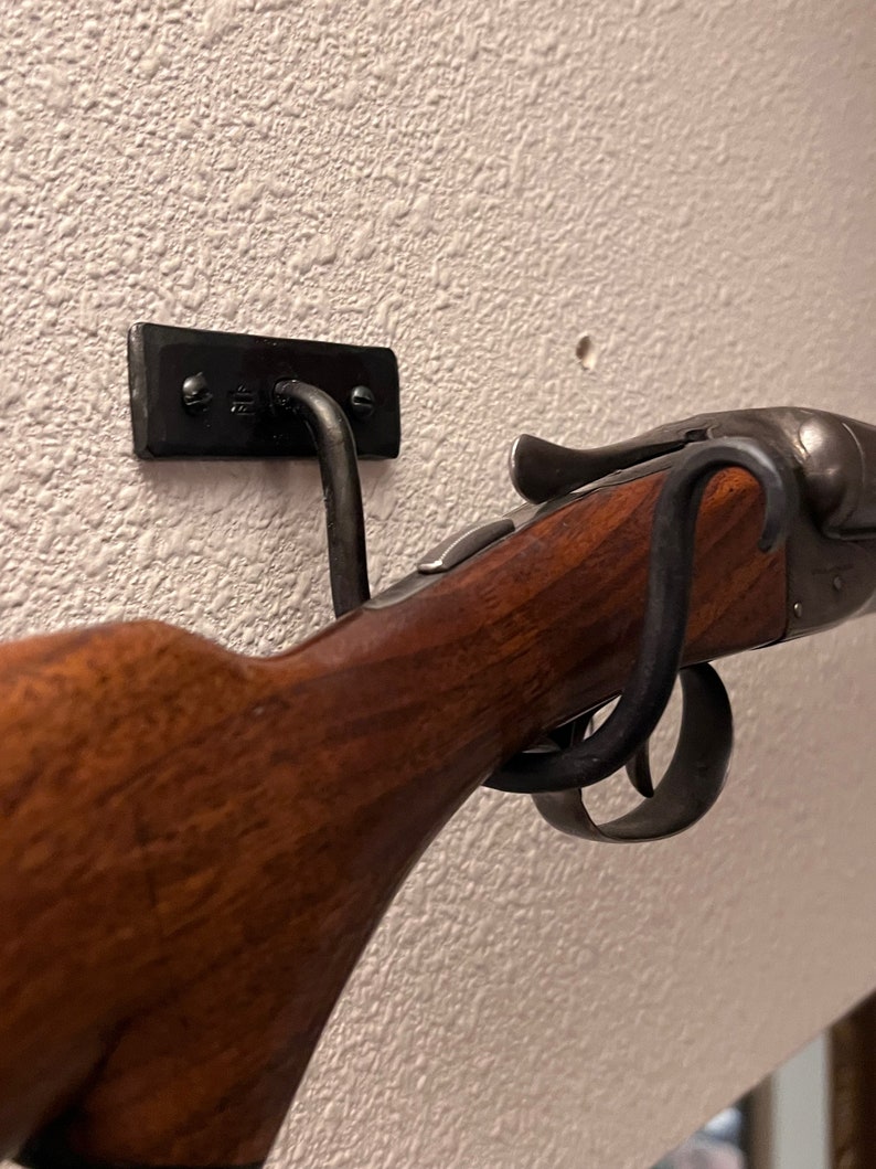 Hand Forged Gun Hanger, Wall Hooks for Shotgun or Rifle - Etsy