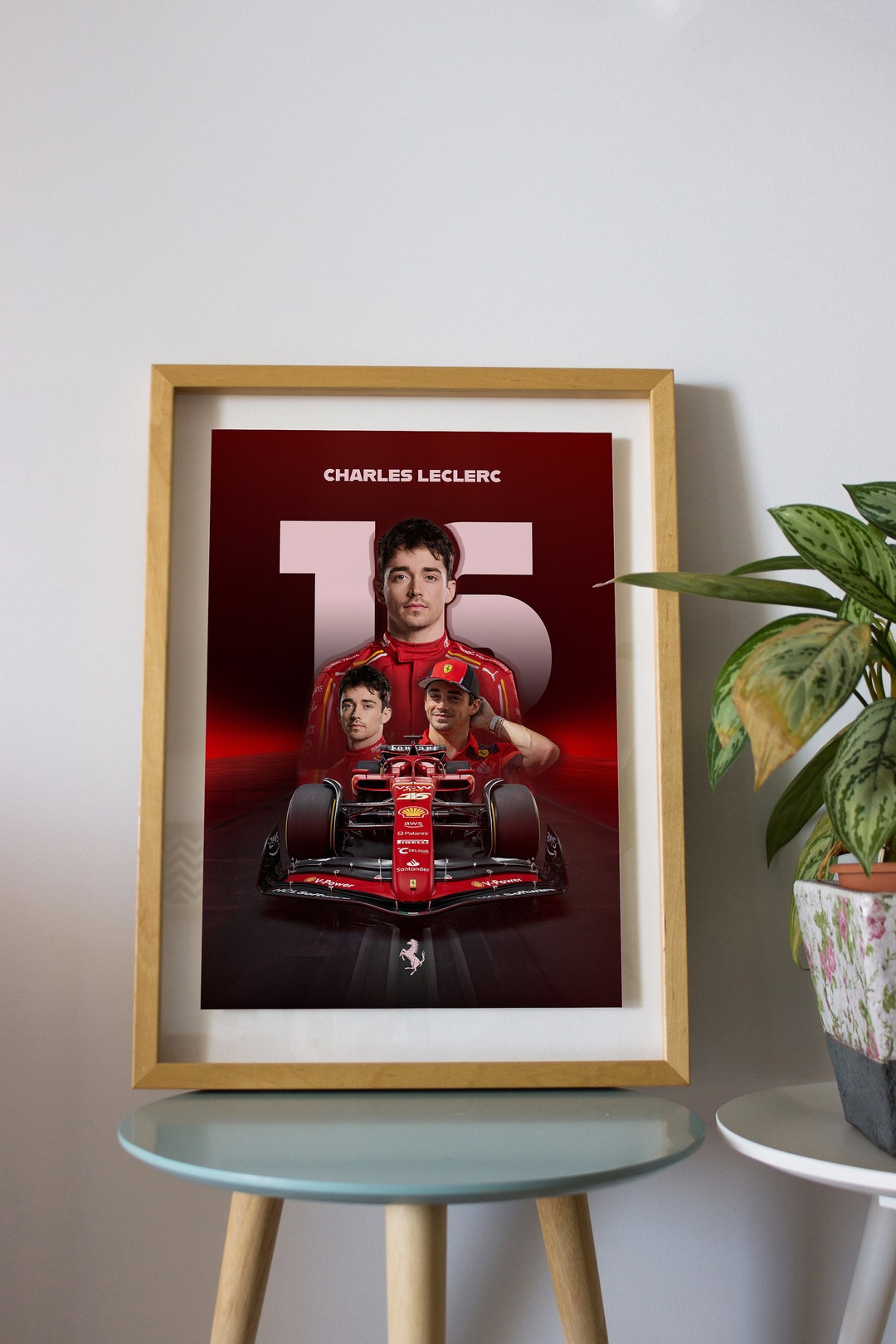 Charles Leclerc F1 Poster Print Downloadable Print of Charles Leclerc ...