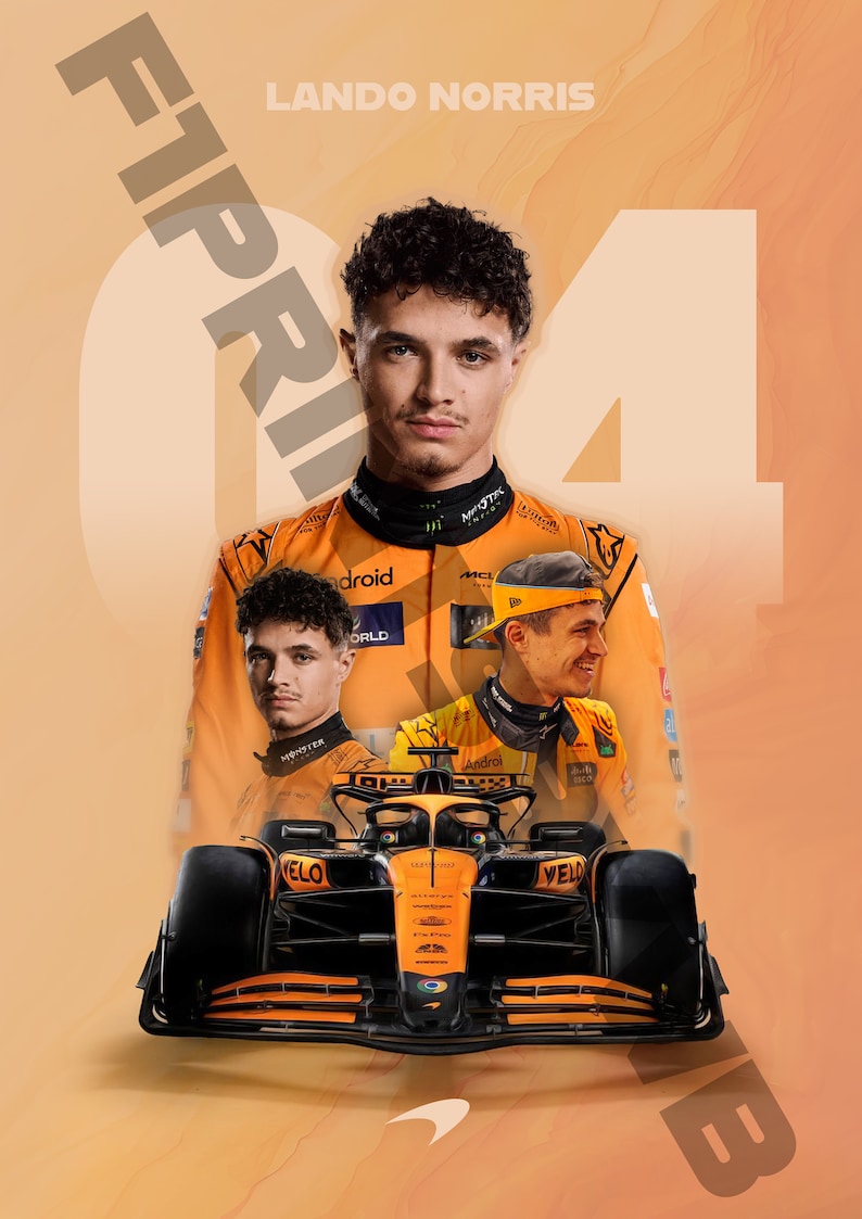 Lando Norris F1 Poster Print - Downloadable Print of Lando Norris ...