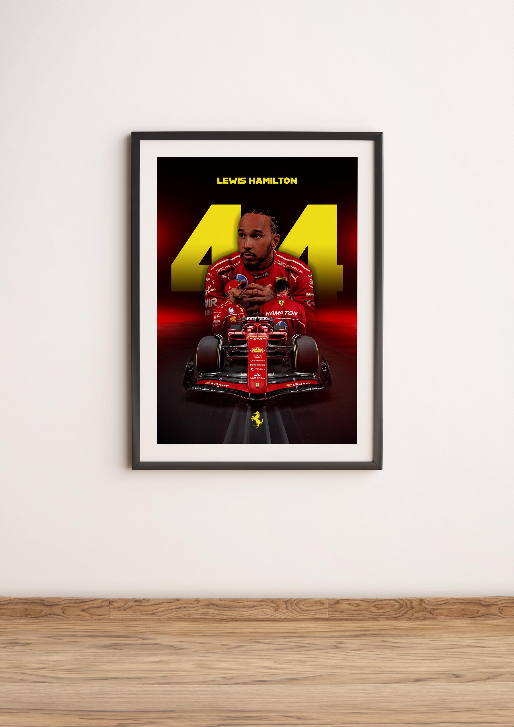 Lewis Hamilton 2025 F1 Poster Print (alternative Version ...