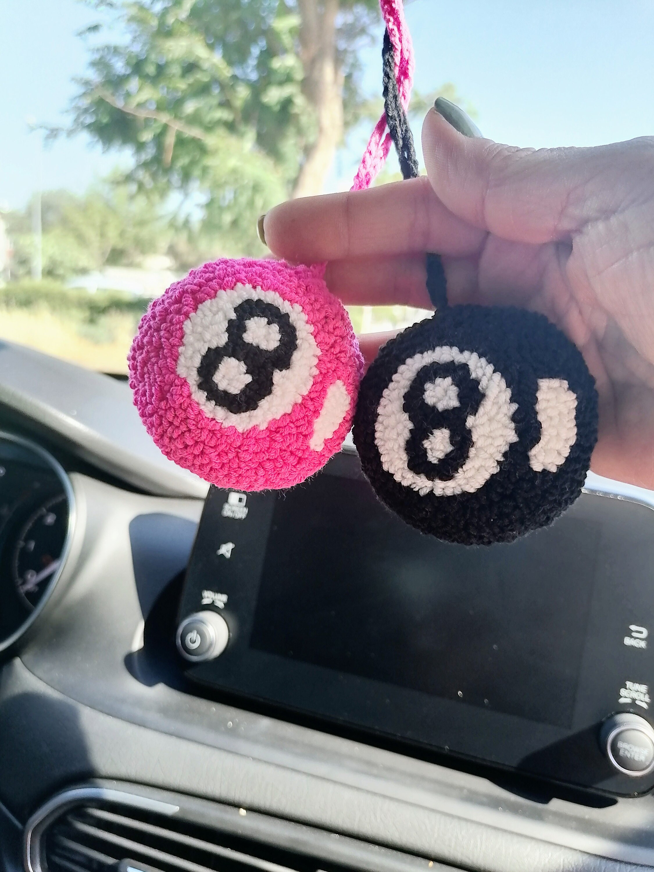 Magic 8 Ball Car Mirror Hanger for Billiard Lover Pink Car - Etsy