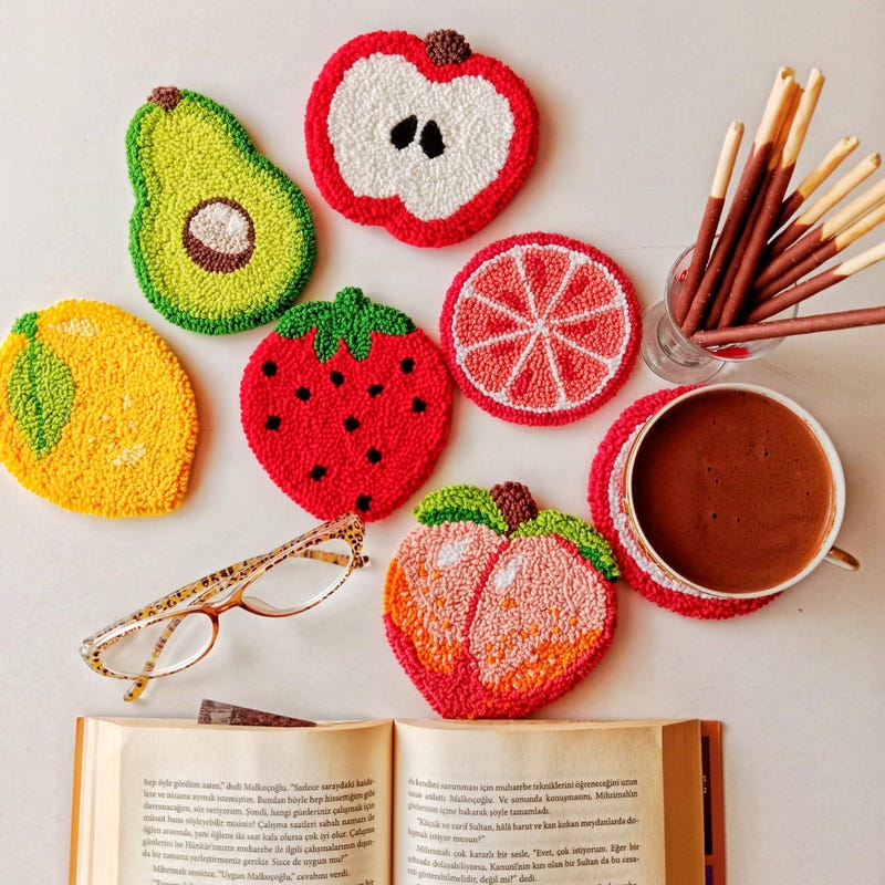 Large Tropical Coasters - Etsy