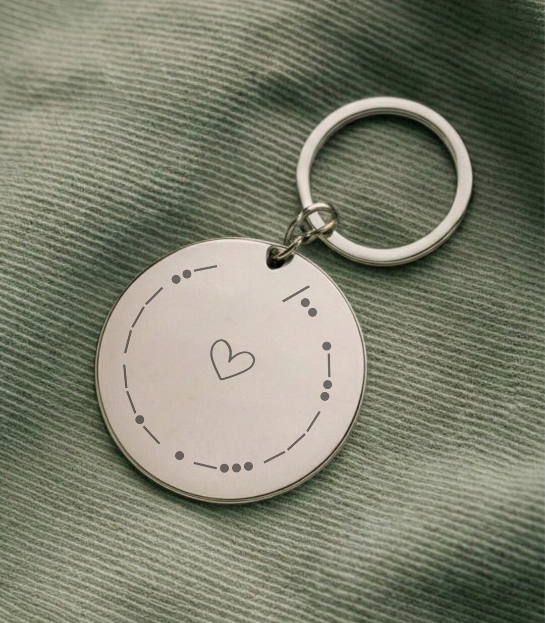 Couples Keychain Morse Code Custom Matching Engraved Names for Couples ...