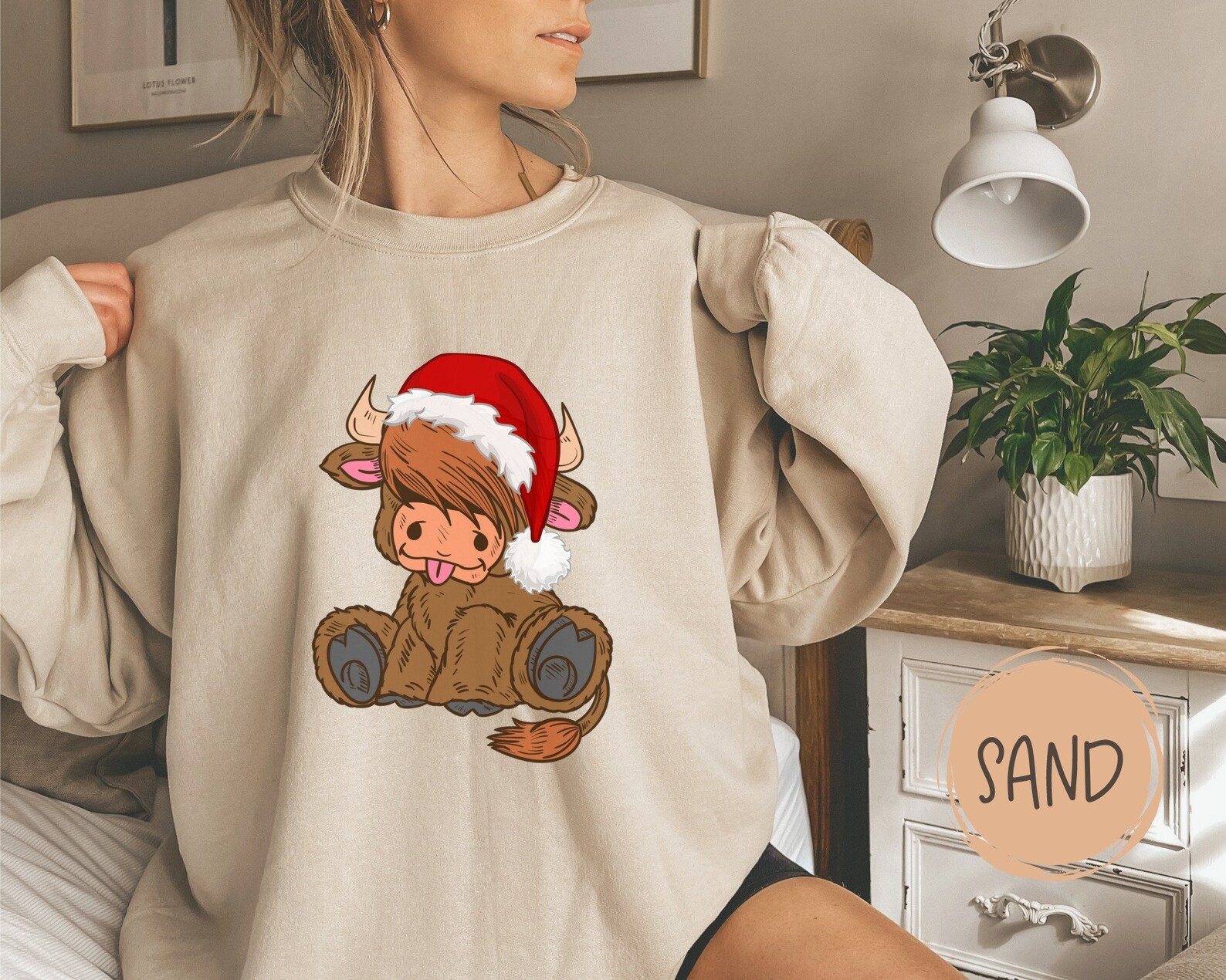 Highland Cow Sweater, Western Xmas Sweater, Cow Sweater, Cute Christmas ...