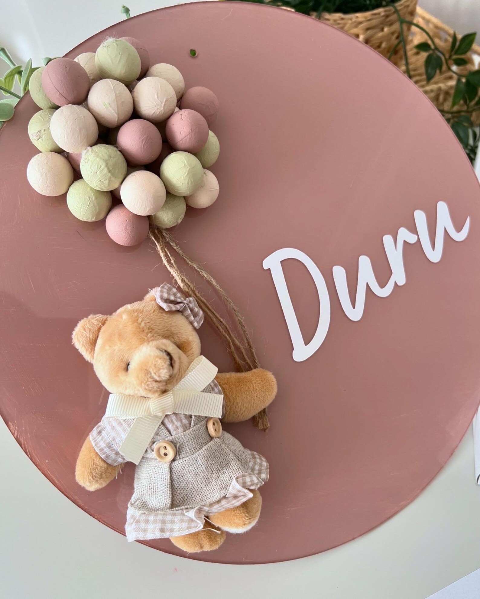 Teddy Bear Model Girl Baby Birth Gift Set. Chocolate, Magnet and Teddy ...
