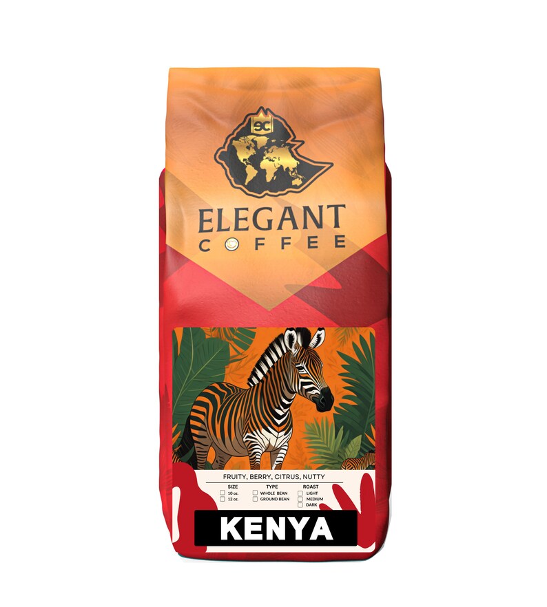 Elegant Coffee Kenyan Arabica Beans Single Origin 100% - Etsy