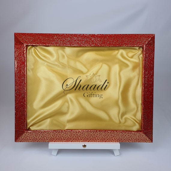 Red/gold Webbing Design Gifting Tray SHAADI GIFTING - Etsy