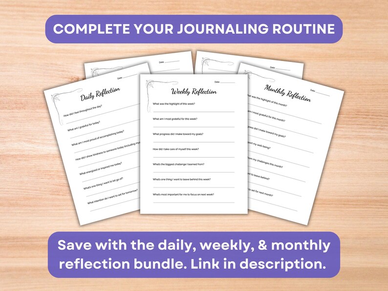 Weekly Review Printable Template, Weekly Reflection Journal Prompts ...