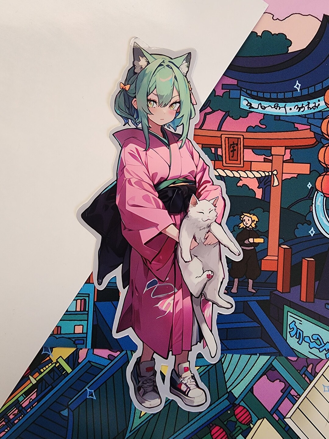 Anime Neko Girl Sticker - Etsy