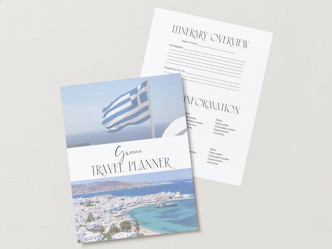 Greece Travel Planner, Travel Planning PDF, Printable Itinerary Planner ...