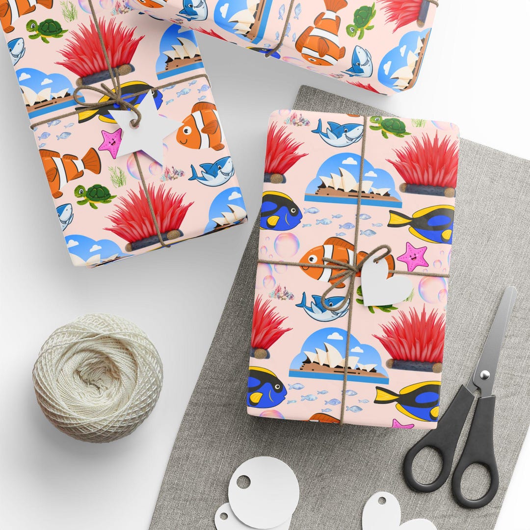 Finding Nemo Wrapping Paper, Underwater Gift Wrap Roll, Ocean Theme ...