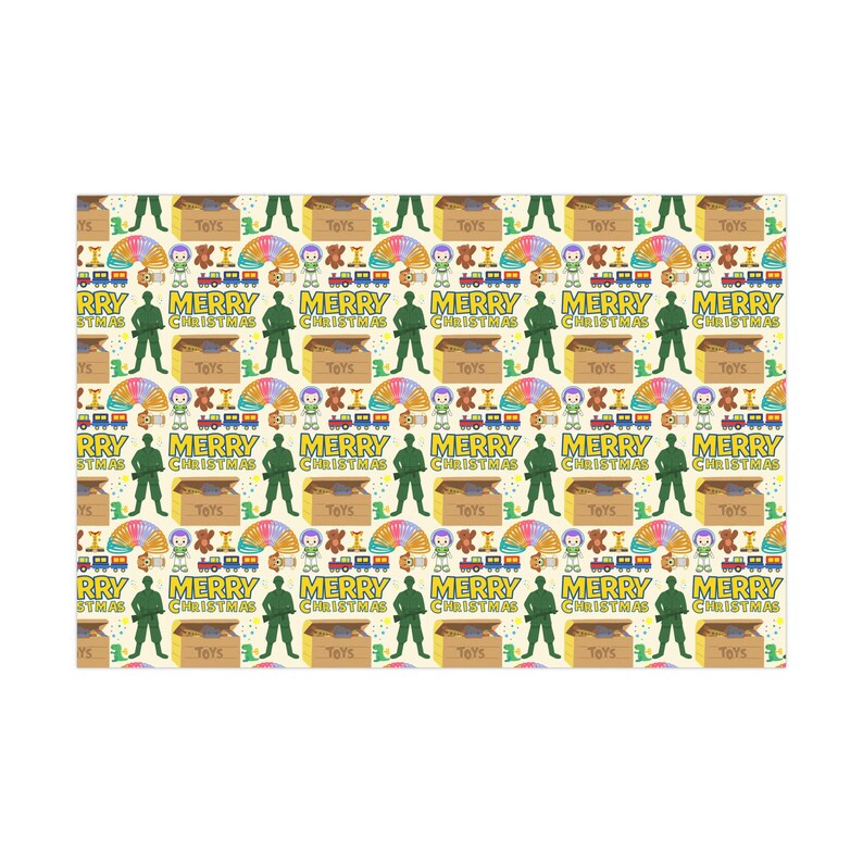 Toy Cartoon Themed Wrapping Paper, Gift Wrap for Kids, Toy Themed ...